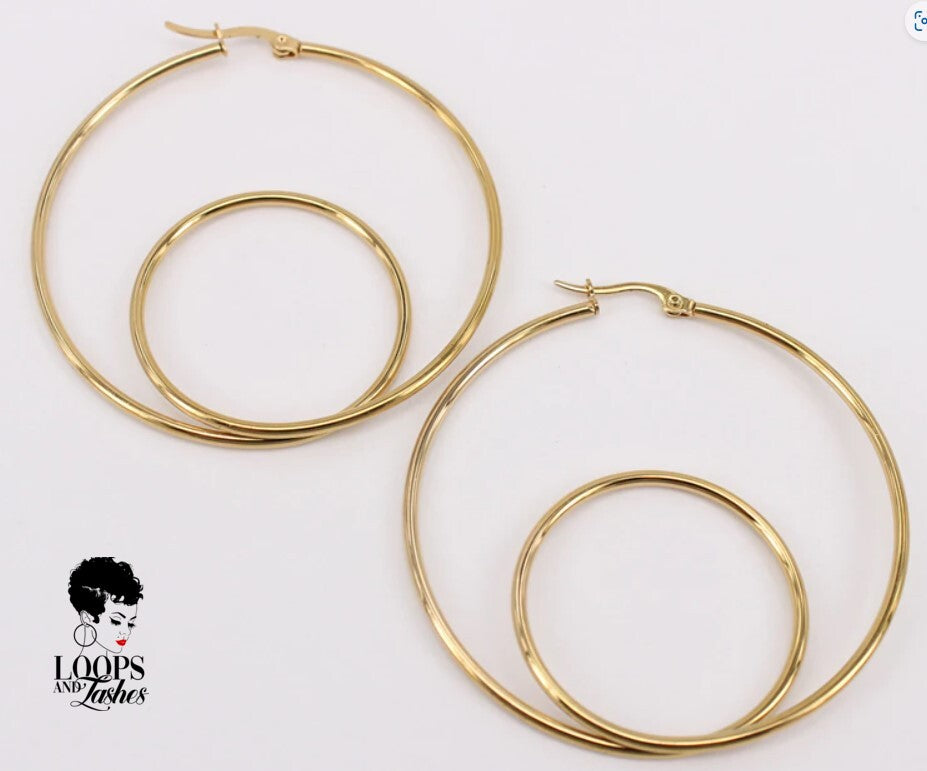 Circle Back Hoop Earrings | Elevate Your Style with Polished Gold Hoop ...