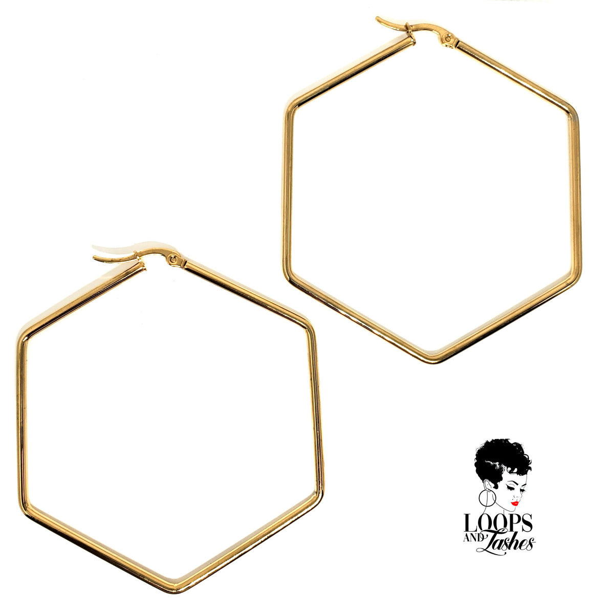 HexaHoops | Add a Modern Twist to Your Look with Hexagonal Gold Hoop ...